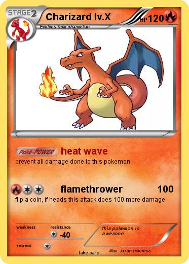 Pokémon Charizard lv X 105 105 - heat wave - My Pokemon Card