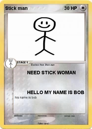 Pokémon Stick man 152 152 - NEED STICK WOMAN - My Pokemon Card