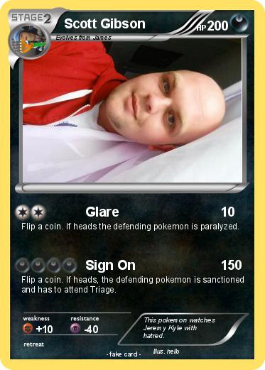 Pokémon Scott Gibson - Glare - My Pokemon Card