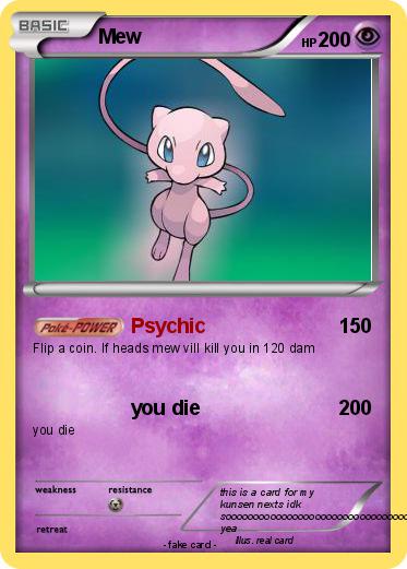 Pokémon Mew 7828 7828 - Psychic - My Pokemon Card