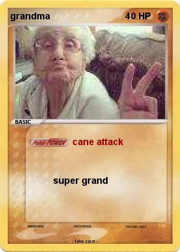 Pokémon grandma 206 206 - cane attack - My Pokemon Card