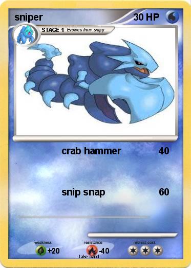 Pokémon sniper 734 734 - crab hammer - My Pokemon Card