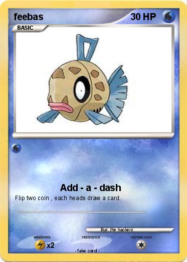 Pokémon feebas 26 26 - Add - a - dash - My Pokemon Card