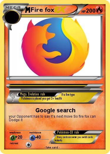 Pokémon Fire fox 110 110 - Google search - My Pokemon Card