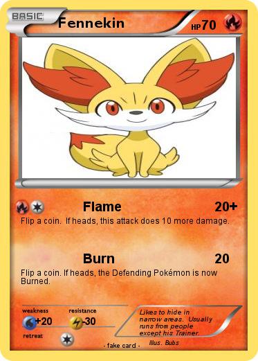 Pokémon Fennekin 519 519 - Flame - My Pokemon Card