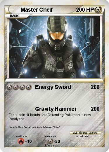 Pokémon Master Cheif 198 198 - Energy Sword - My Pokemon Card