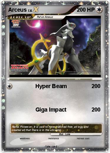 Pokémon Arceus 8655 8655 - Hyper Beam - My Pokemon Card