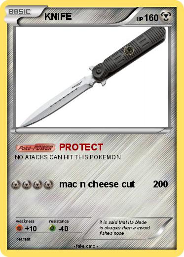 Pokémon KNIFE 155 155 - PROTECT - My Pokemon Card