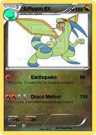 Pokémon S Flygon EX - Earthquake - My Pokemon Card