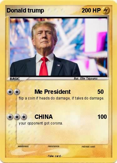 Pokémon Donald trump 5111 5111 - Me President - My Pokemon Card