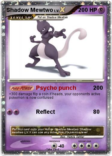 Pokémon Shadow Mewtwo 329 329 - Psycho punch - My Pokemon Card