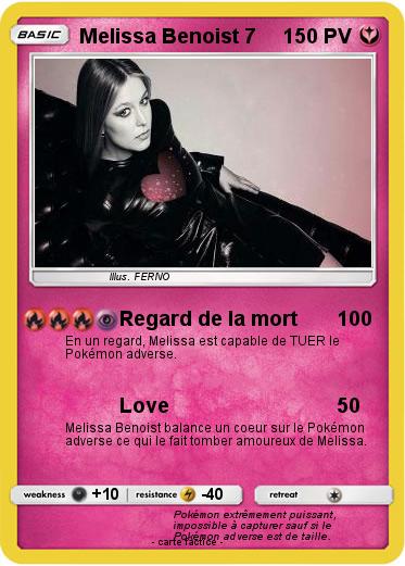 Pokémon Melissa Benoist 7 1 1 - Regard de la mort - Ma carte Pokémon