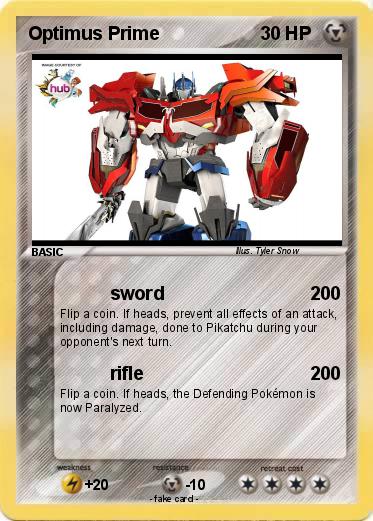 Pokémon Optimus Prime 578 578 - sword - My Pokemon Card