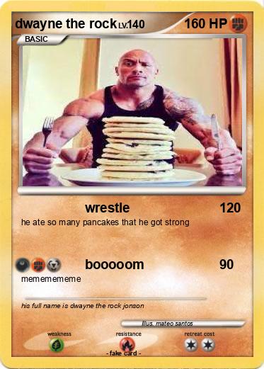 Pokémon dwayne the rock 19 19 - wrestle - My Pokemon Card