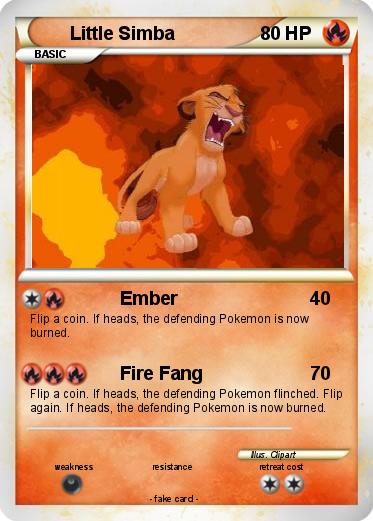 Pokémon Little Simba - Ember - My Pokemon Card