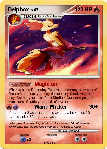 Pokémon Delphox 10 10 - Magician - My Pokemon Card
