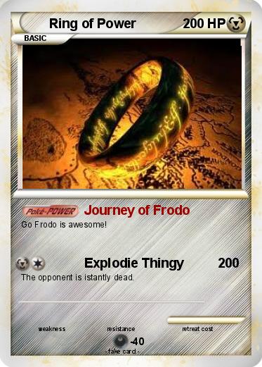 Pokémon Ring of Power - Journey of Frodo - My Pokemon Card