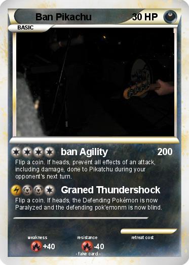 Pokémon Ban Pikachu - ban Agility - My Pokemon Card