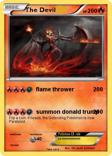 Pokémon The Devil 128 128 - flame thrower - My Pokemon Card