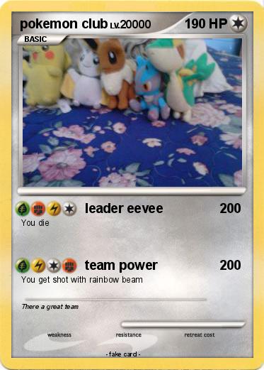 Pokémon pokemon club 10 10 - leader eevee - My Pokemon Card