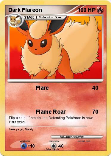 Pokémon Dark Flareon 15 15 - Flare - My Pokemon Card