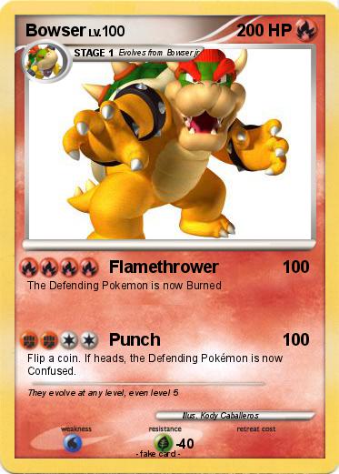 Pokémon Bowser 4085 4085 - Flamethrower - My Pokemon Card