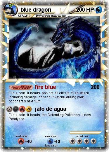 Pokémon blue dragon 144 144 - fire blue - My Pokemon Card