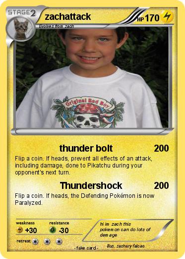 Pokémon zachattack 8 8 - thunder bolt - My Pokemon Card