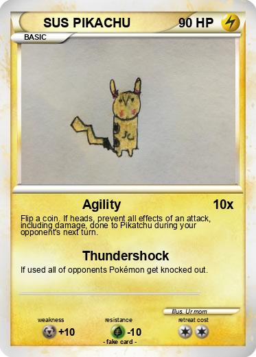 Pokémon SUS PIKACHU 11 11 - Agility - My Pokemon Card