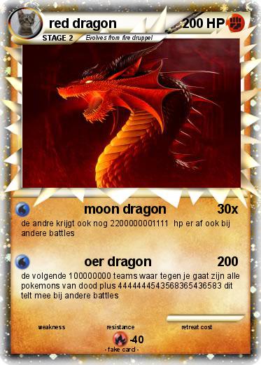 Pokémon red dragon 122 122 - moon dragon - My Pokemon Card