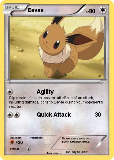 Pokémon Eevee 952 952 - Agility - My Pokemon Card