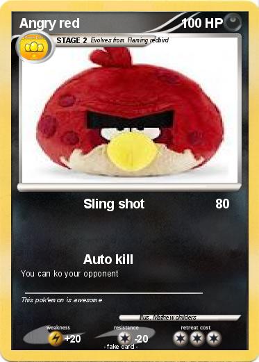 Pokémon Angry red 9 9 - Sling shot - My Pokemon Card