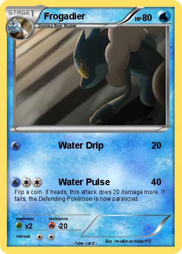 Pokémon Frogadier 28 28 - Water Drip - My Pokemon Card