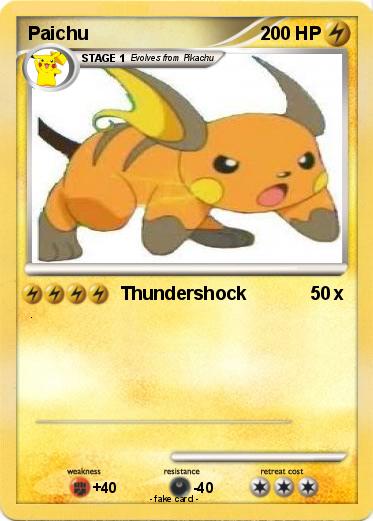 Pokémon Paichu 1 1 - Thundershock x - My Pokemon Card
