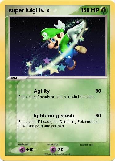 Pokémon super luigi lv x - Agility - My Pokemon Card