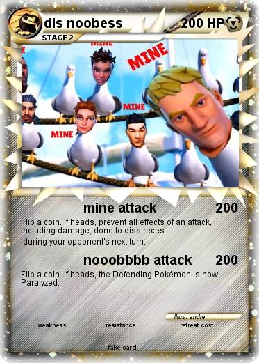 Pokémon dis noobess - mine attack - My Pokemon Card