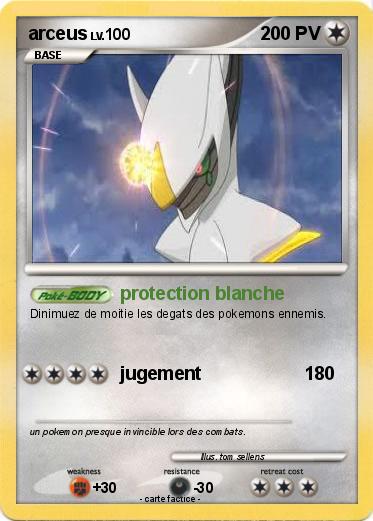 Pokémon arceus 4487 4487 - protection blanche - Ma carte Pokémon