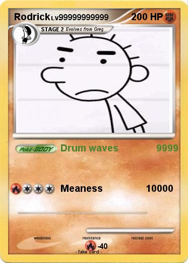 Pokémon Rodrick 140 140 - Drum waves 9999 - My Pokemon Card