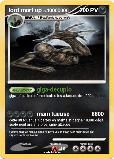 Pokémon lord mort up - giga-decuplo - Ma carte Pokémon