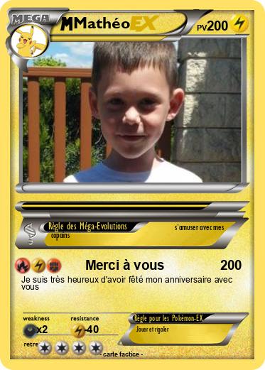 Pokémon Matheo 179 179 - Merci à vous - Ma carte Pokémon