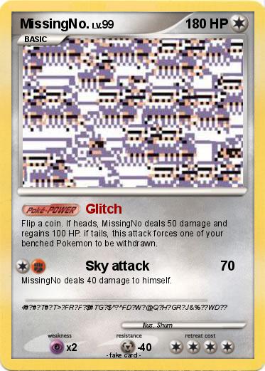 Pokémon MissingNo 1511 1511 - Glitch - My Pokemon Card