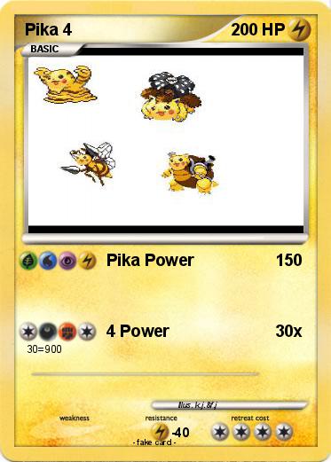 Pokémon Pika 4 4 - Pika Power - My Pokemon Card