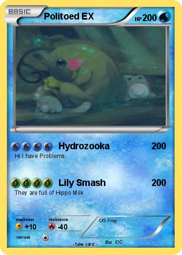 Pokémon Politoed EX 1 1 - Hydrozooka - My Pokemon Card