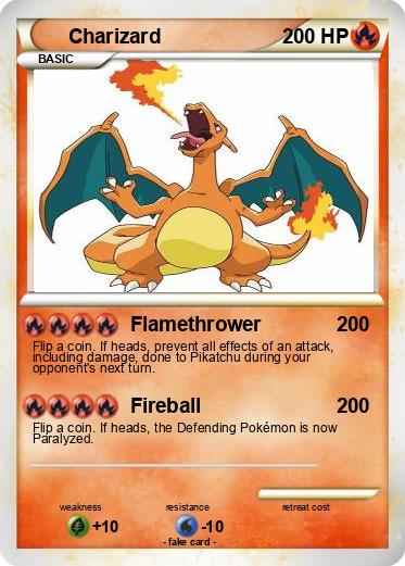 Pokémon Charizard 12438 12438 - Flamethrower - My Pokemon Card
