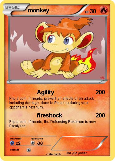 Pokémon monkey 1845 1845 - Agility - My Pokemon Card