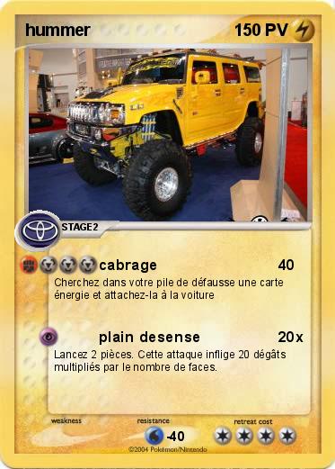 Pokémon hummer 8 8 - cabrage - Ma carte Pokémon