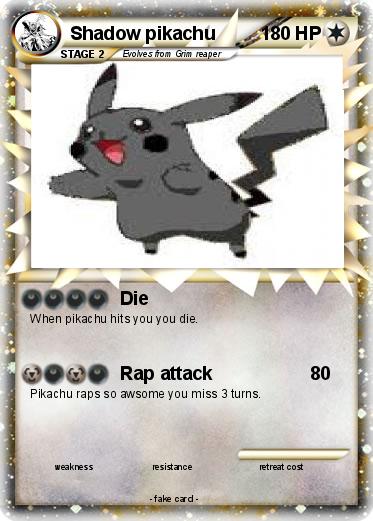 Pokémon Shadow pikachu 499 499 - Die - My Pokemon Card