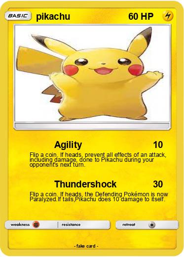 Pokémon pikachu 22571 22571 - Agility - My Pokemon Card
