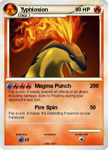 Pokémon Typhlosion 983 983 - Magma Punch - My Pokemon Card
