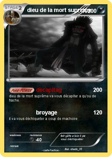 Pokémon dieu de la mort supreme - decapitag - Ma carte Pokémon